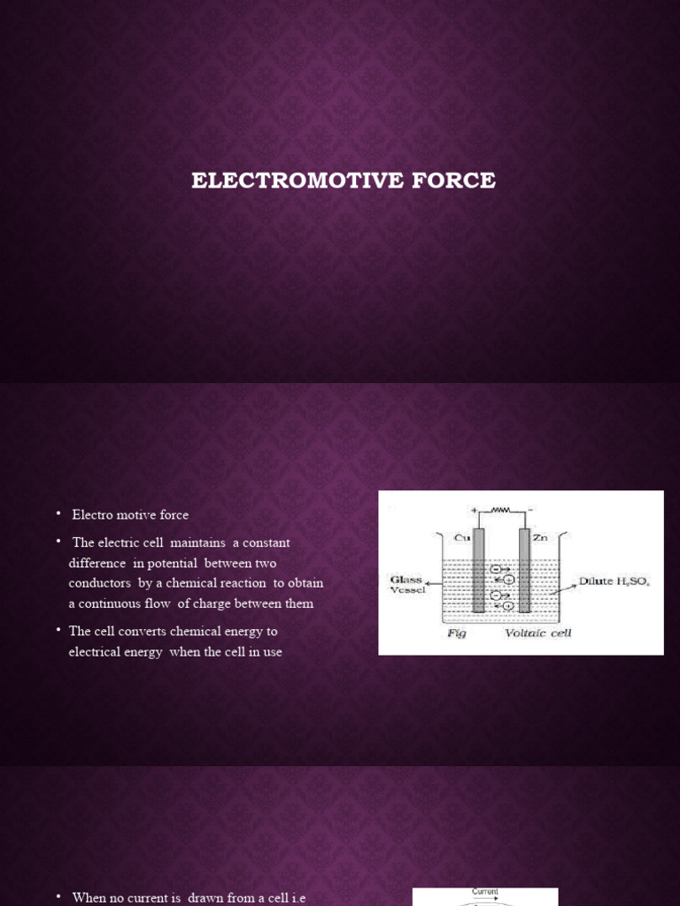 Electromotive Force PPT For Class 10 | PDF | Voltage | Series And Parallel Circuits