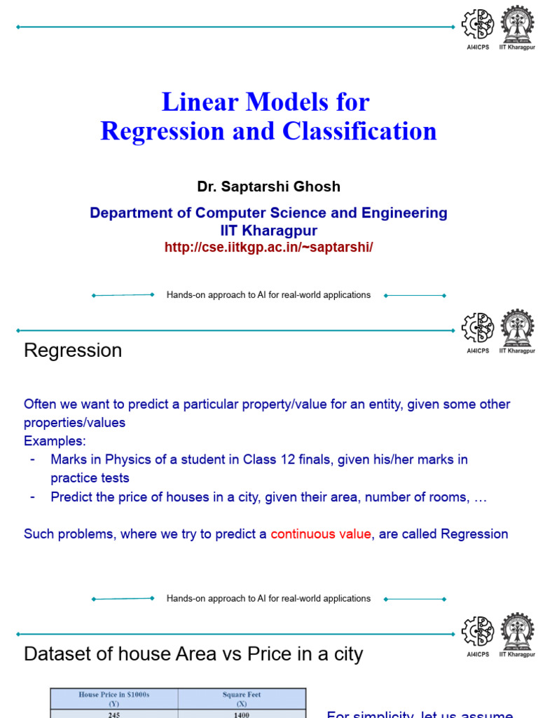 HAAI Linear Models Slides | PDF | Dependent And Independent Variables | Regression Analysis