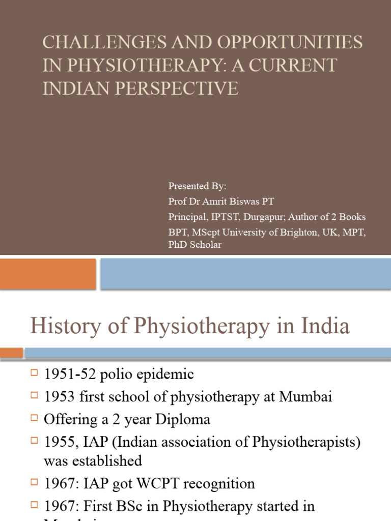 Future of Physiotherapy in India | PDF | Physical Therapy | Social Programs