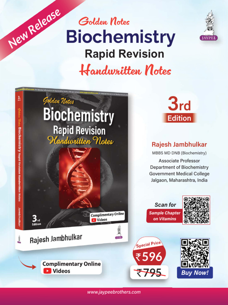 Dr. Jambhulkar-Golden Notes Biochemistry-3E-8.5x11 Inches | PDF