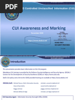 Cleared CUI Training Aid - Markings 2024 | PDF | Classified Information ...