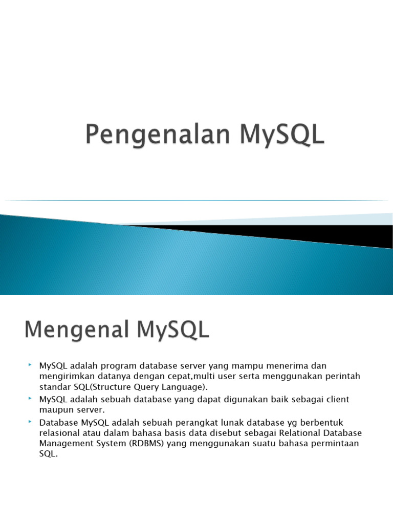 1.1 Pengenalan Mysql | PDF