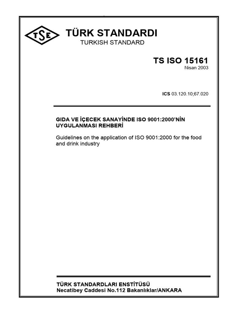 X - TS Iso 15161 | PDF