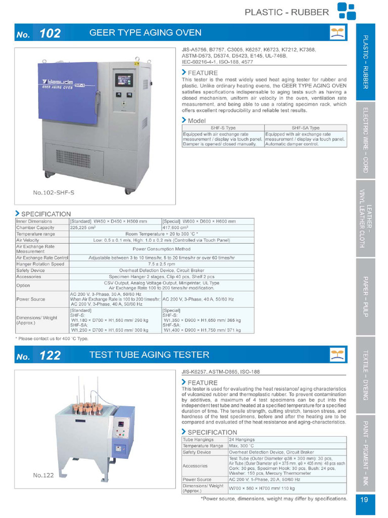 102 Geer Type Aging Oven | PDF