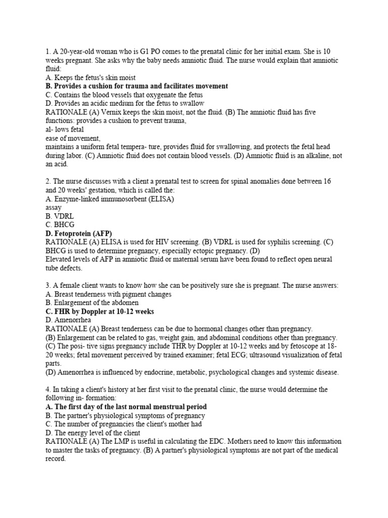 PLP Test Questions | PDF | Pregnancy | Abortion
