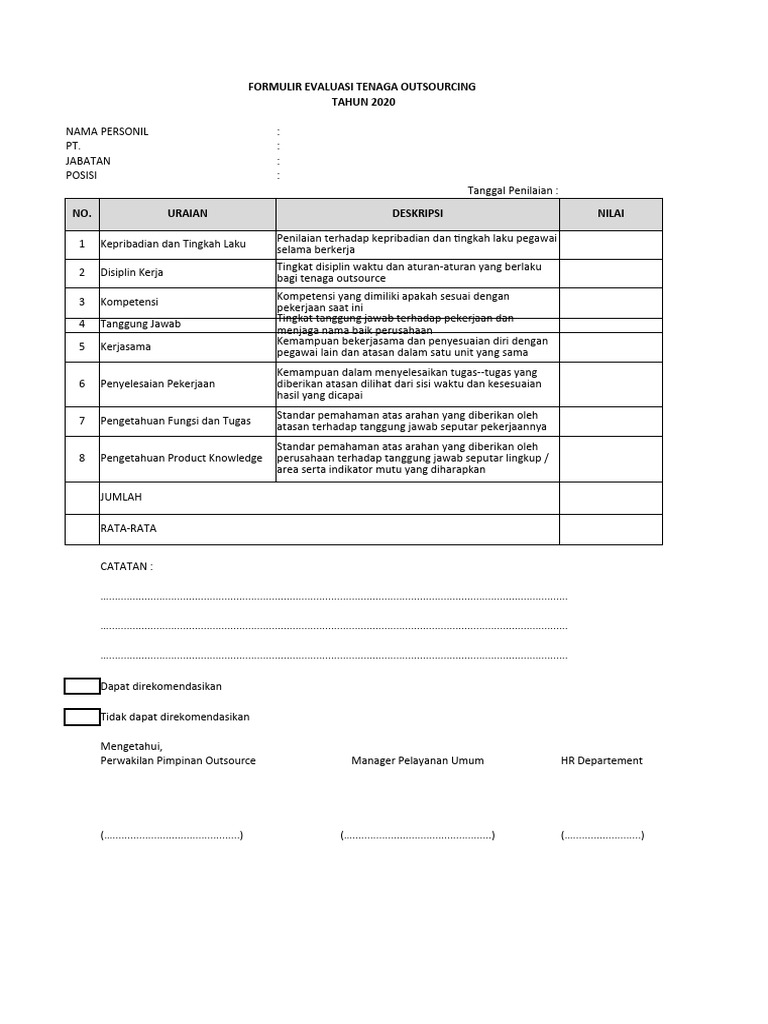 Form Penilaian OS. | PDF