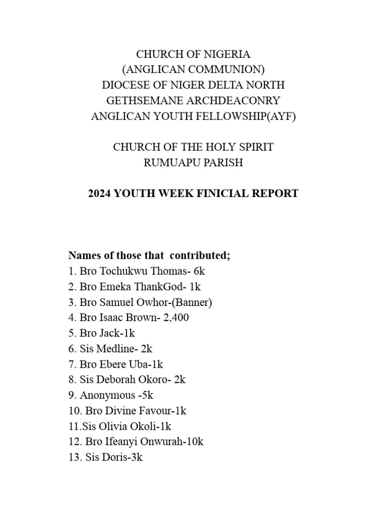 Finicial Report | PDF | Cooking, Food & Wine