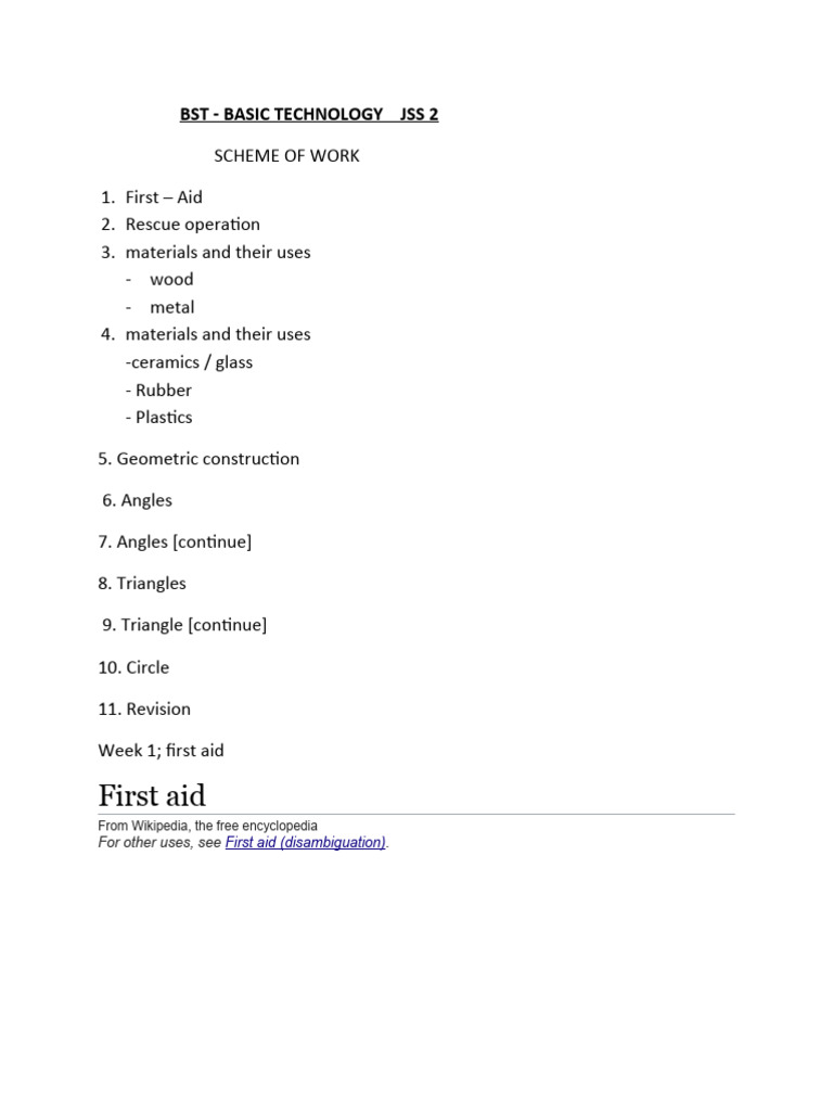 Basic Tech | PDF | First Aid | Circle