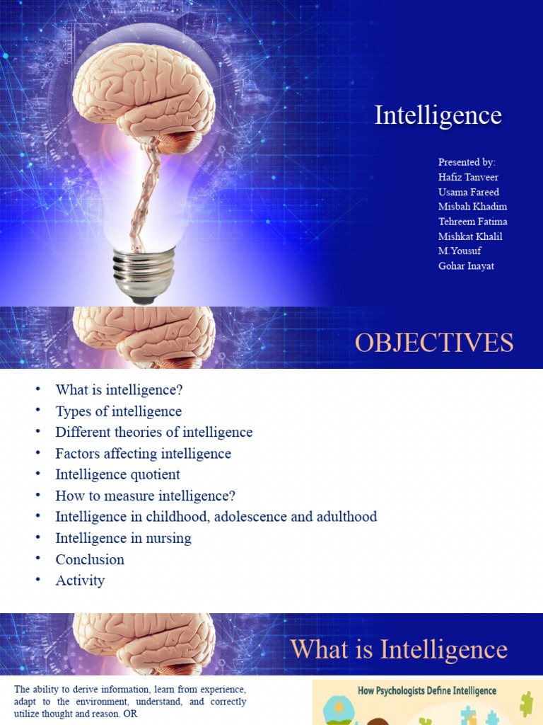 Intelligence Presentation | PDF | Intelligence Quotient | Intelligence