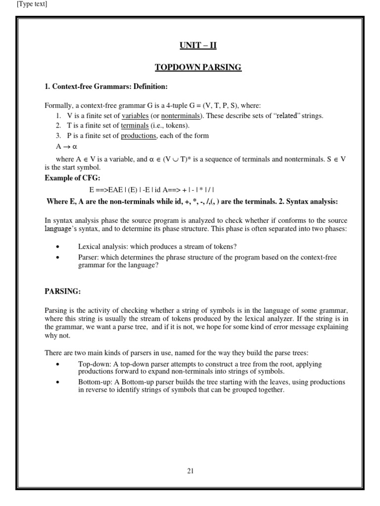 CD Unit-Ii | PDF | Parsing | Linguistics CD Unit-Ii | PDF | Parsing | Linguistics