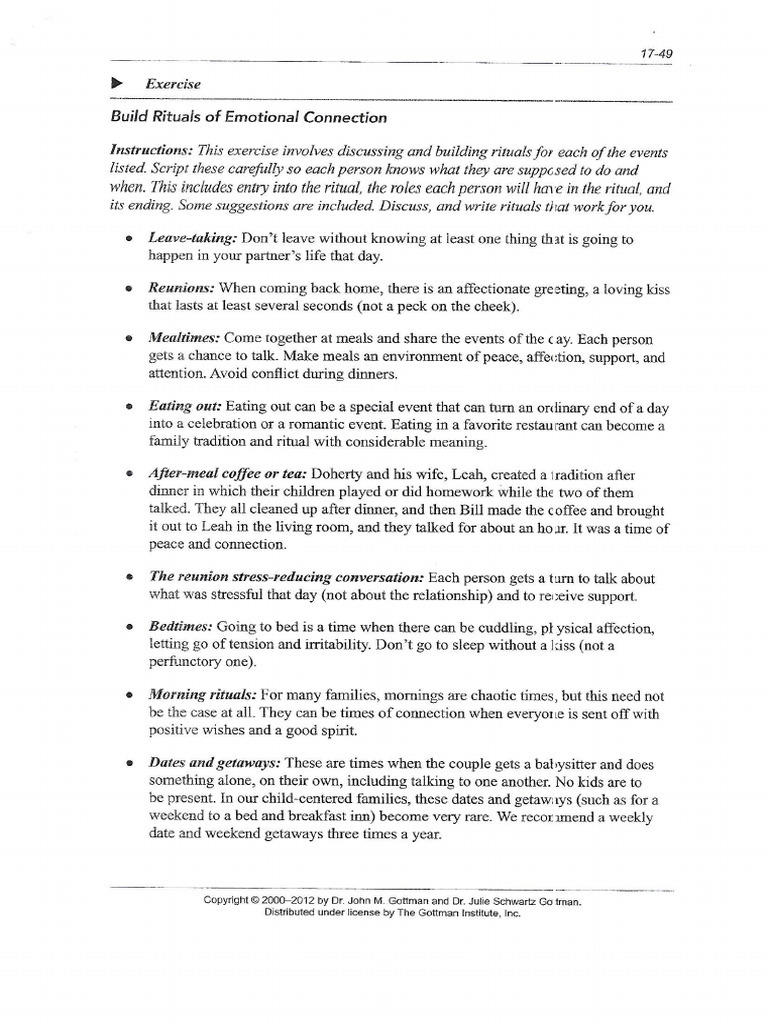 Build Rituals of Emotional Connection | PDF