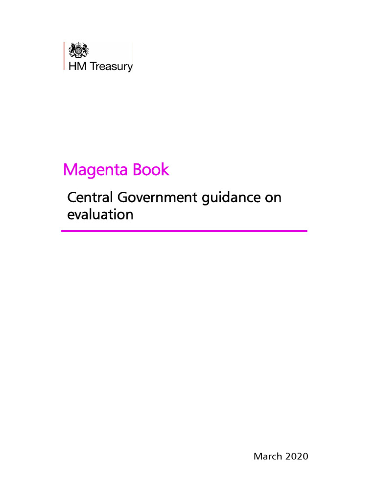 HMT Magenta Book | PDF | Evaluation | Policy