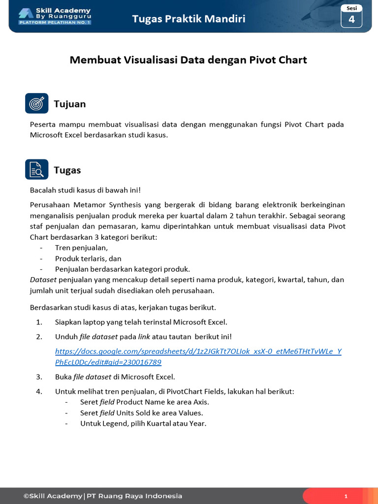 TPM 2 Membuat Visualisasi Data Dengan Pivot Chart | PDF | Komputer