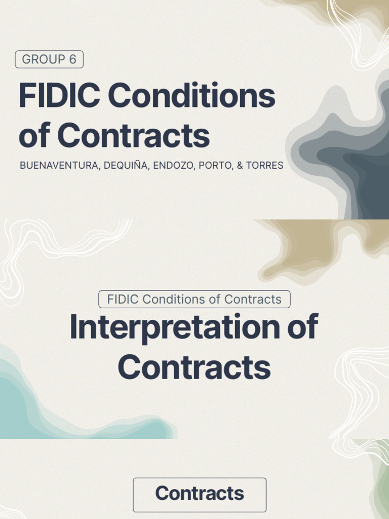 Group 6 - Fidic Red Book Report | PDF | General Contractor | Specification (Technical Standard)