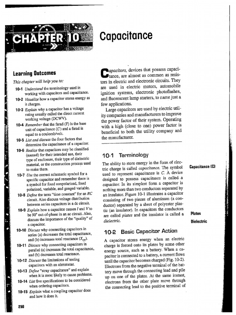 Chapter 10 Capacitors | PDF