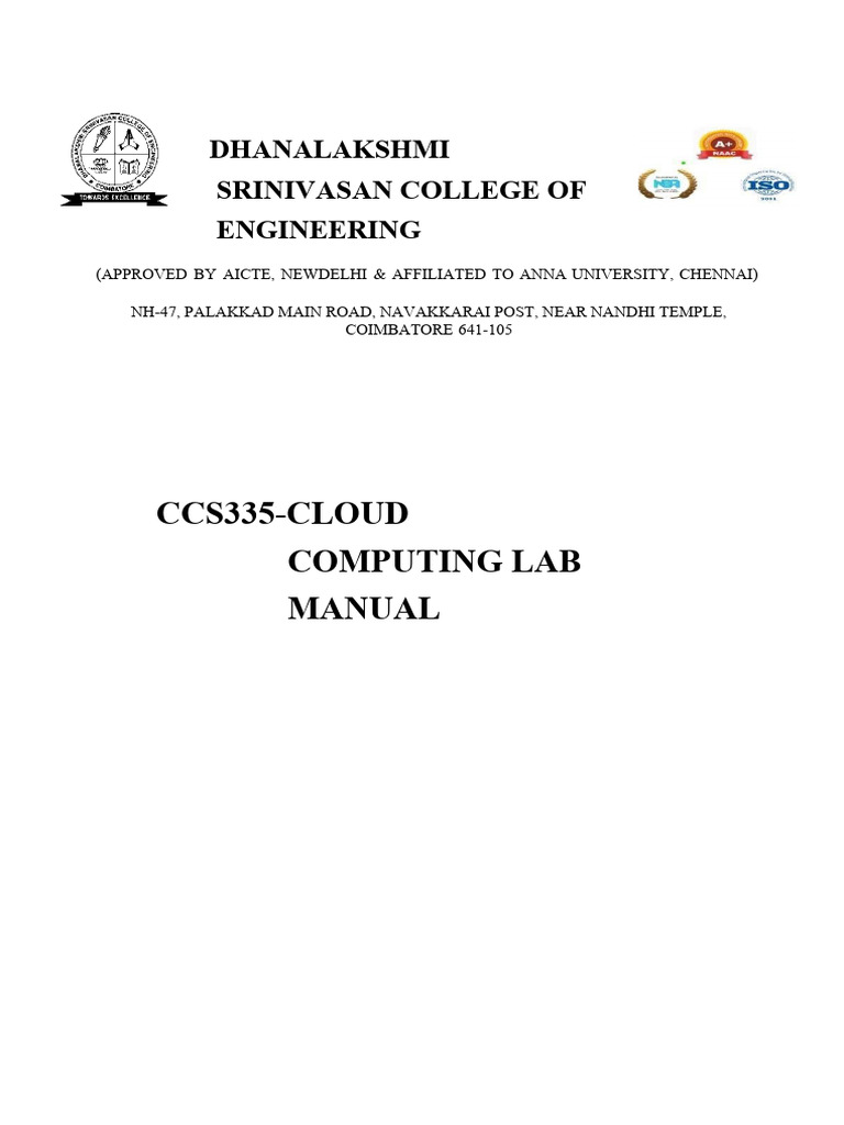 Cloud Computing Lab Manual | PDF | Apache Hadoop | Virtual Machine