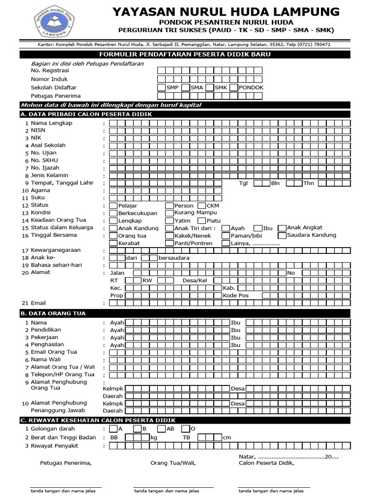 Formulir PPDB 2020 | PDF