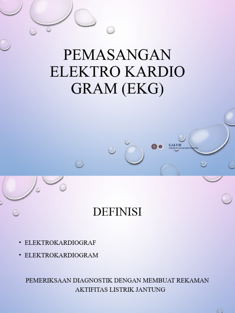 PEMASANGAN ELEKTRO KARDIO GRAM (Ekg) | PDF | Sains & Matematika | Teknologi & Rekayasa