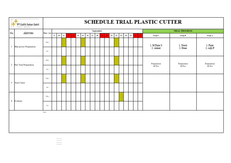 Form Schedule Trial | PDF