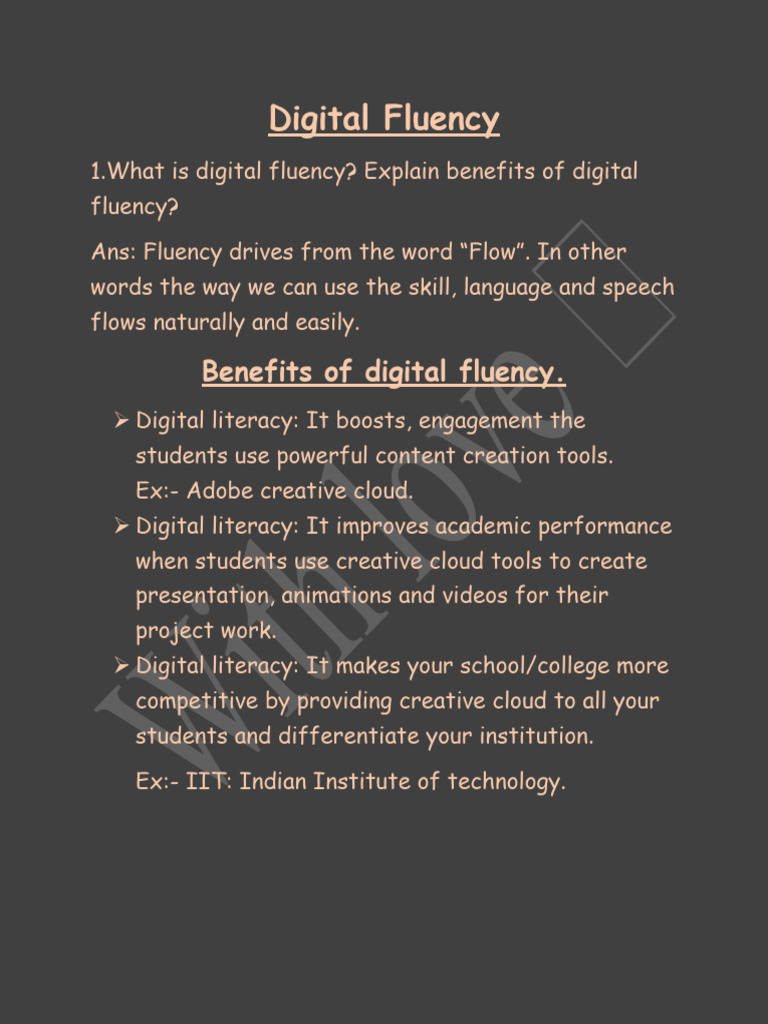 Digital Fluency | PDF