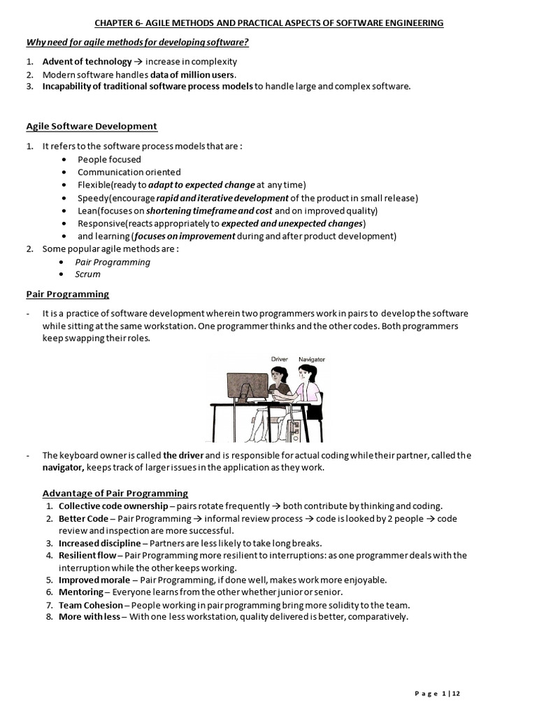 Chapter 6 - Agile Methods and Practical Aspects of Software Engineering | PDF | Scrum (Software ...