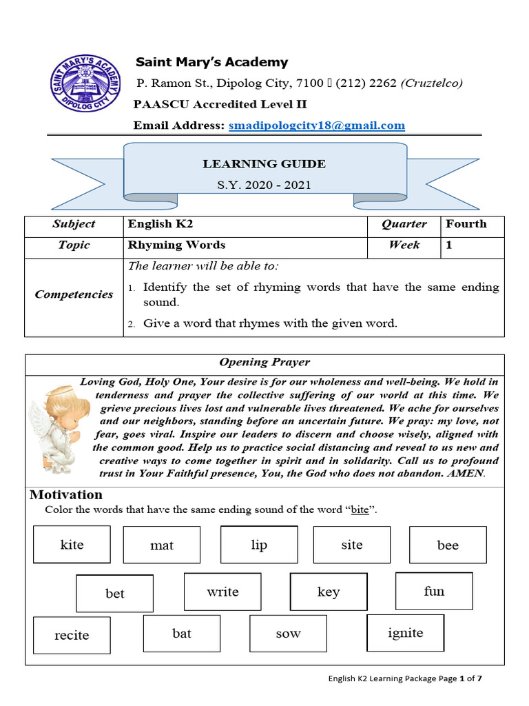 4th Q MODULE 1 English K2 | PDF