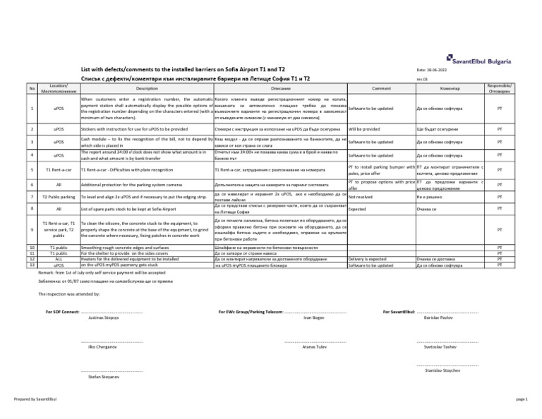 DefectsComments Rev03 | PDF