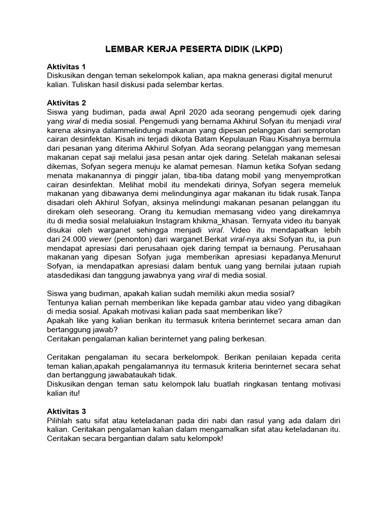 LKPD | PDF | Ilmu Sosial