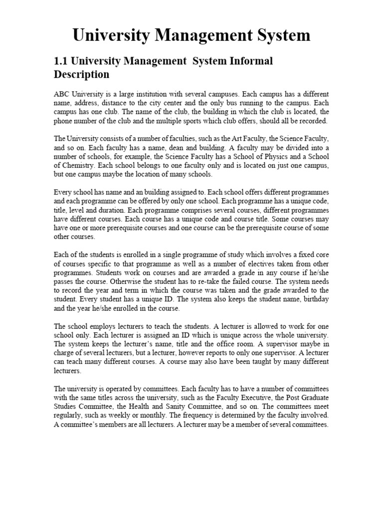 University Management System Overview | PDF | Data | Data Management