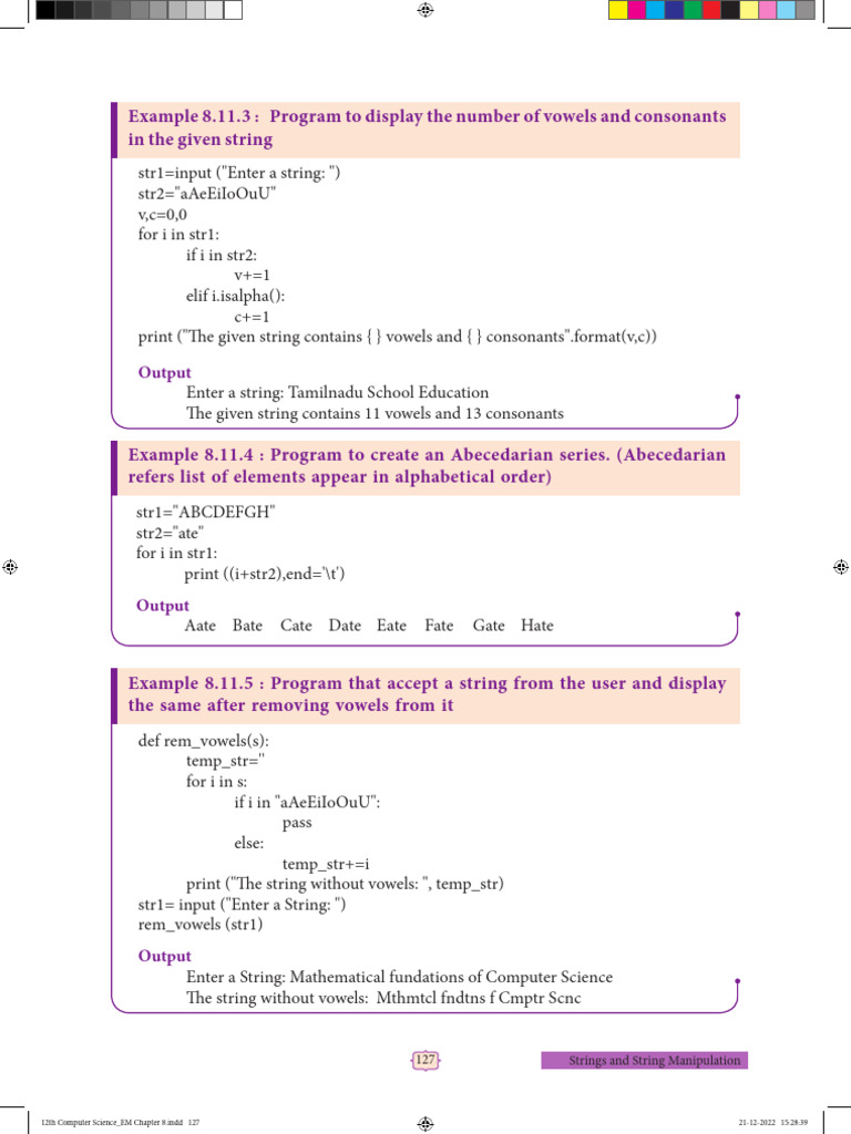Python Classes Pdf String Computer Science Function Mathematics