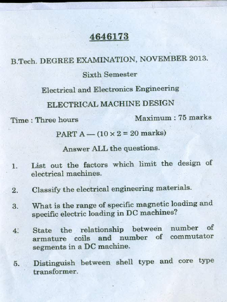 8 Electrical Machine Design Nov 2013 | PDF