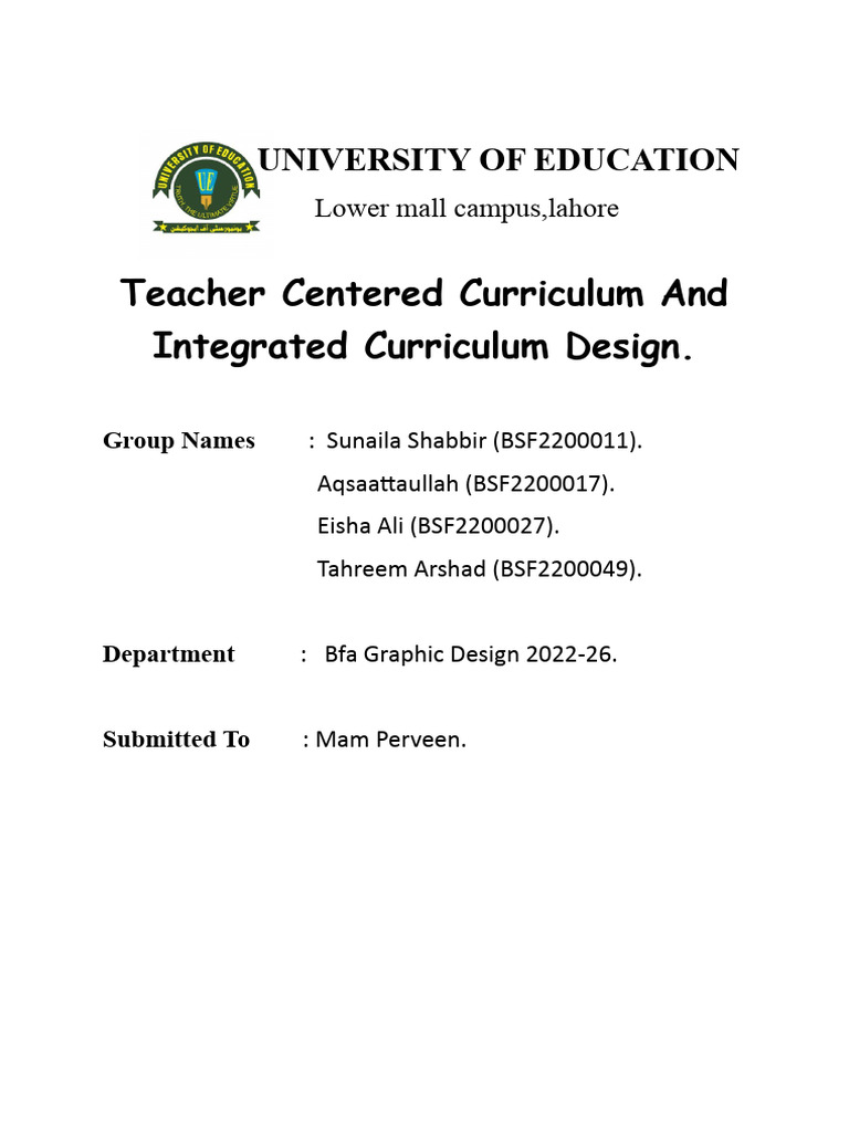 Mariha C.M Assignment No 1 | PDF | Curriculum | Teachers Mariha C.M Assignment No 1 | PDF | Curriculum | Teachers