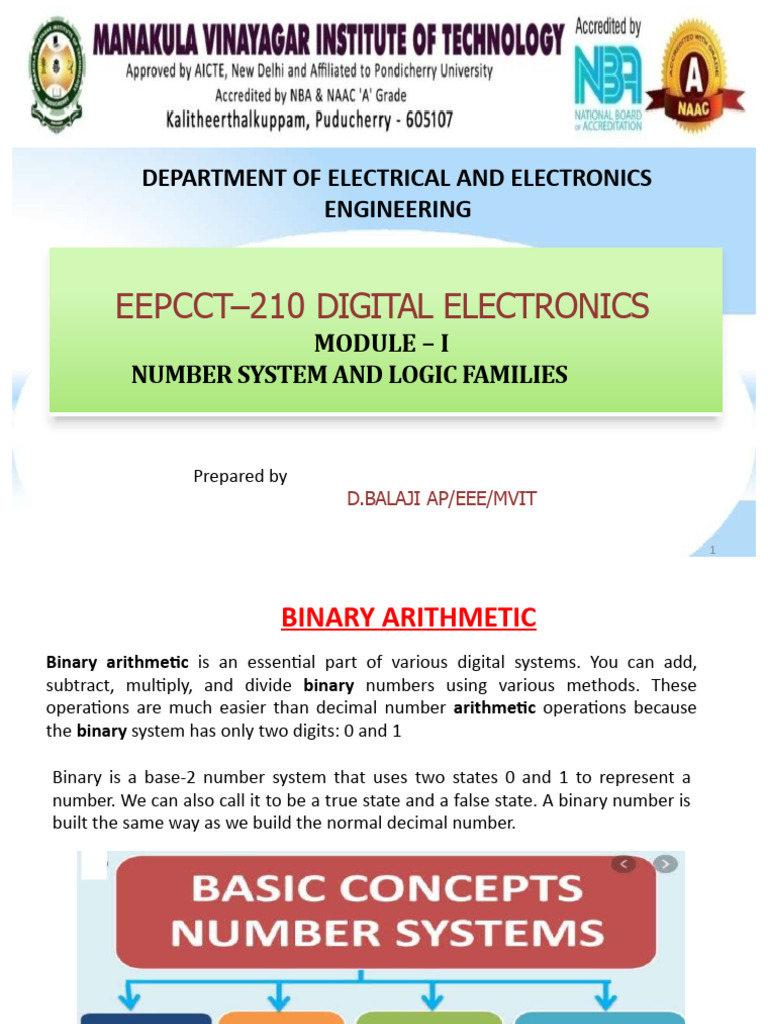 DE Unit 1 | PDF | Binary Coded Decimal | Arithmetic