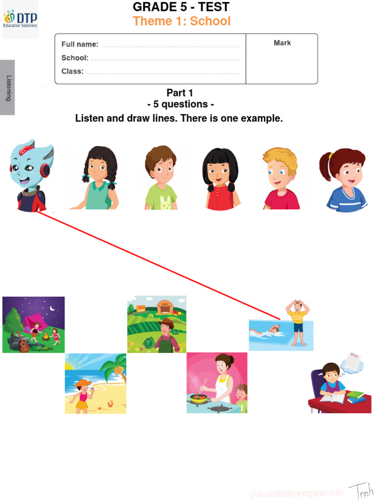 Grade 5 School Listening Test | PDF | Foreign Language Studies | Home ...