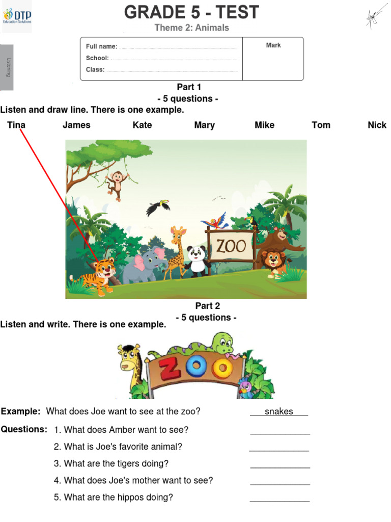 DTP-G5-T1 - Listening.1 | PDF
