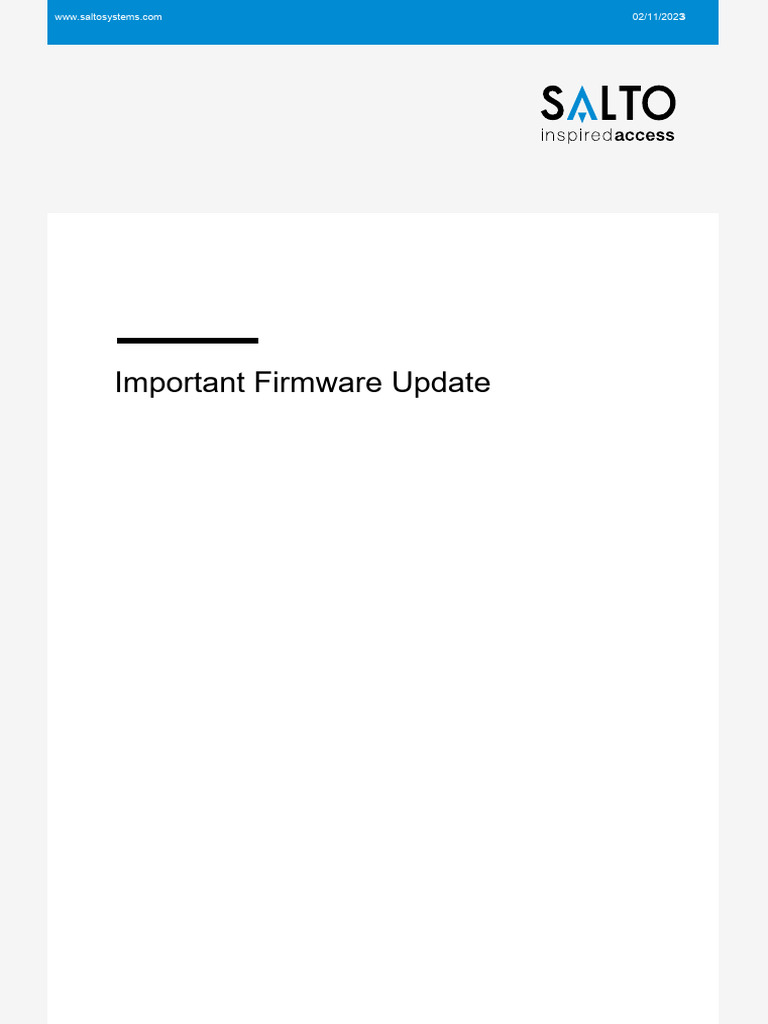 Essential Firmware Update - Required 02112023 | PDF | Installation ...