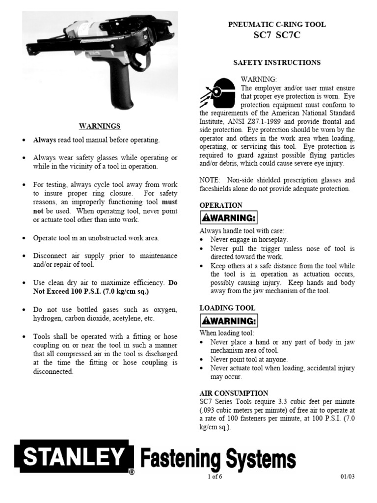 Manual Book - C-Ring Gun - 0103-SC7 - SC7C | PDF | Valve | Screw
