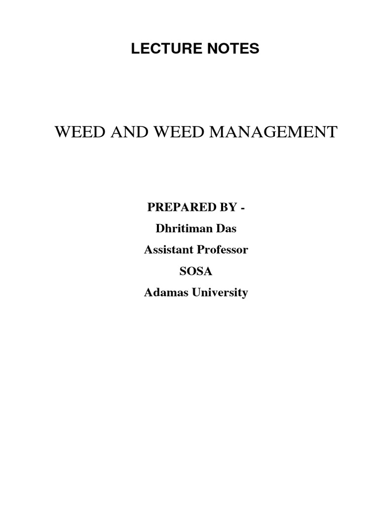Classification of Weeds and Their Impact | PDF | Agriculture | Weed