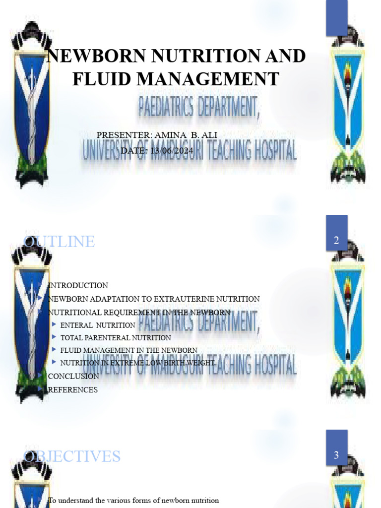 Newborn Nutrition & Fluid Management Guide | PDF | Preterm Birth | Low ...