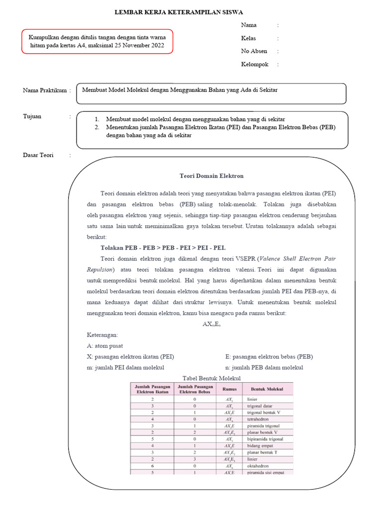 Model Molekul dan Teori Domain Elektron | PDF