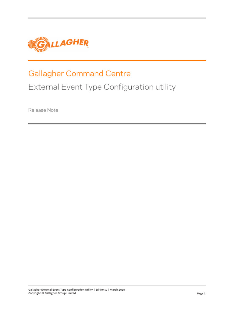 Release Note External Event Type Configuration Utility | PDF ...