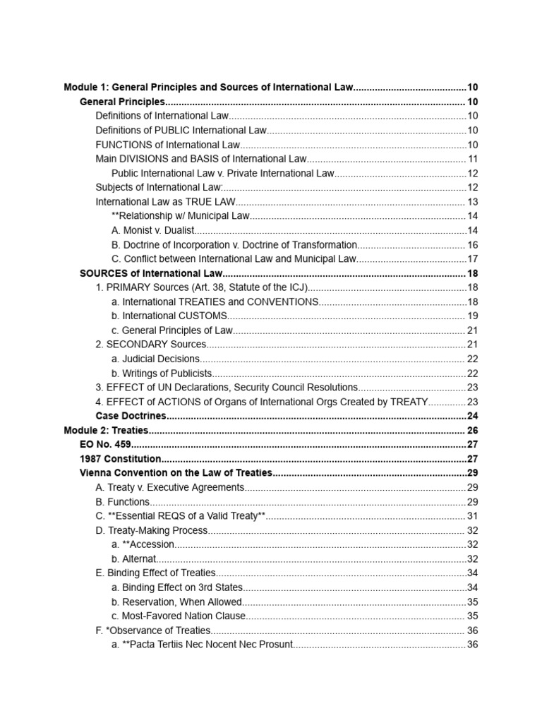PIL Notes | PDF | Territorial Waters | International Law