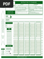 Practice Scantron Sheet for LET Exam | PDF