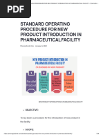 SOP For New Product Introduction | PDF | Quality Assurance