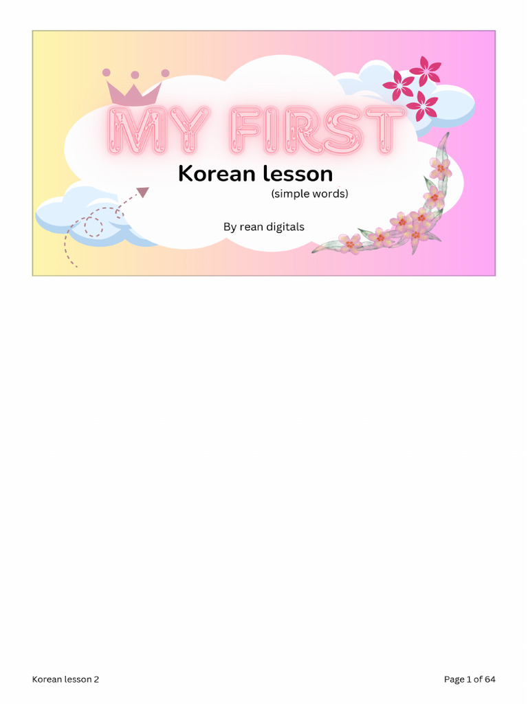 Korean Lesson 2 Common Phrases in Korea | PDF
