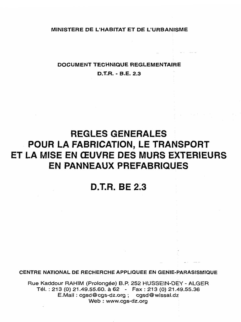 BE23 Murs Préfa | PDF