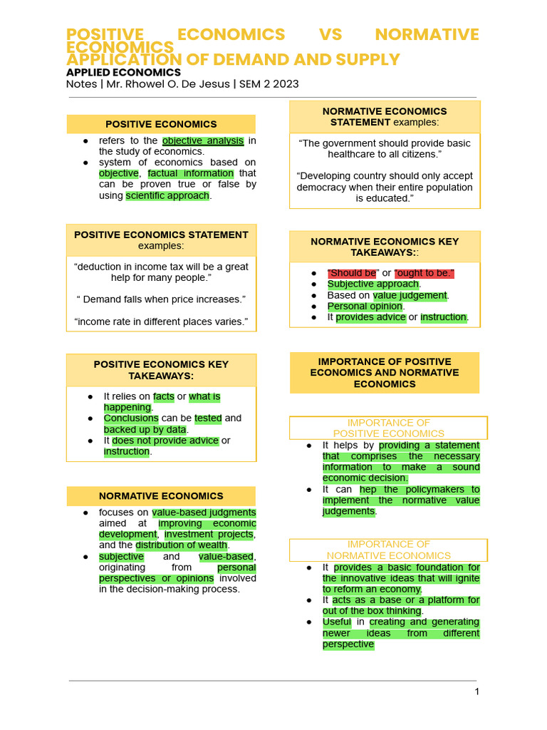 Applied Economics (Lesson 2) | PDF | Demand | Supply (Economics)