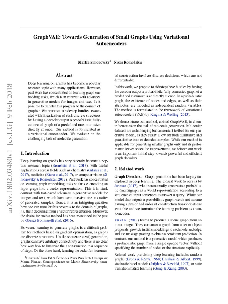 Graphvae | PDF | Deep Learning | Applied Mathematics