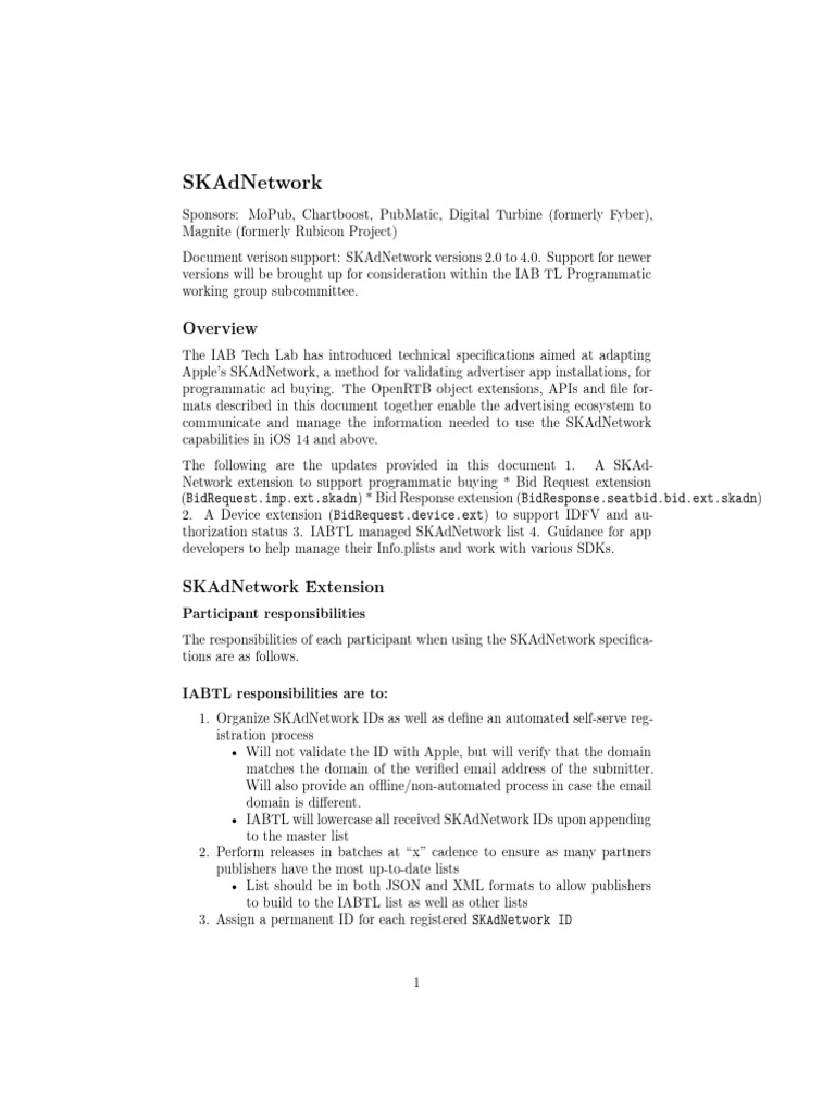 Skadnetwork | PDF | Json | Xml