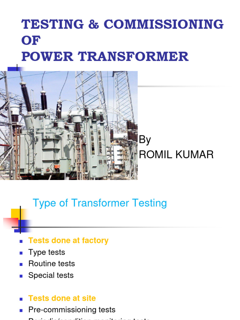 AC PPT 5 T&C of Power Transformer | PDF | Transformer | Insulator ...